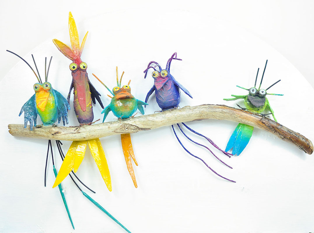 Bugs and flies - Artitude - Papier Mache by Adriana Tanfara