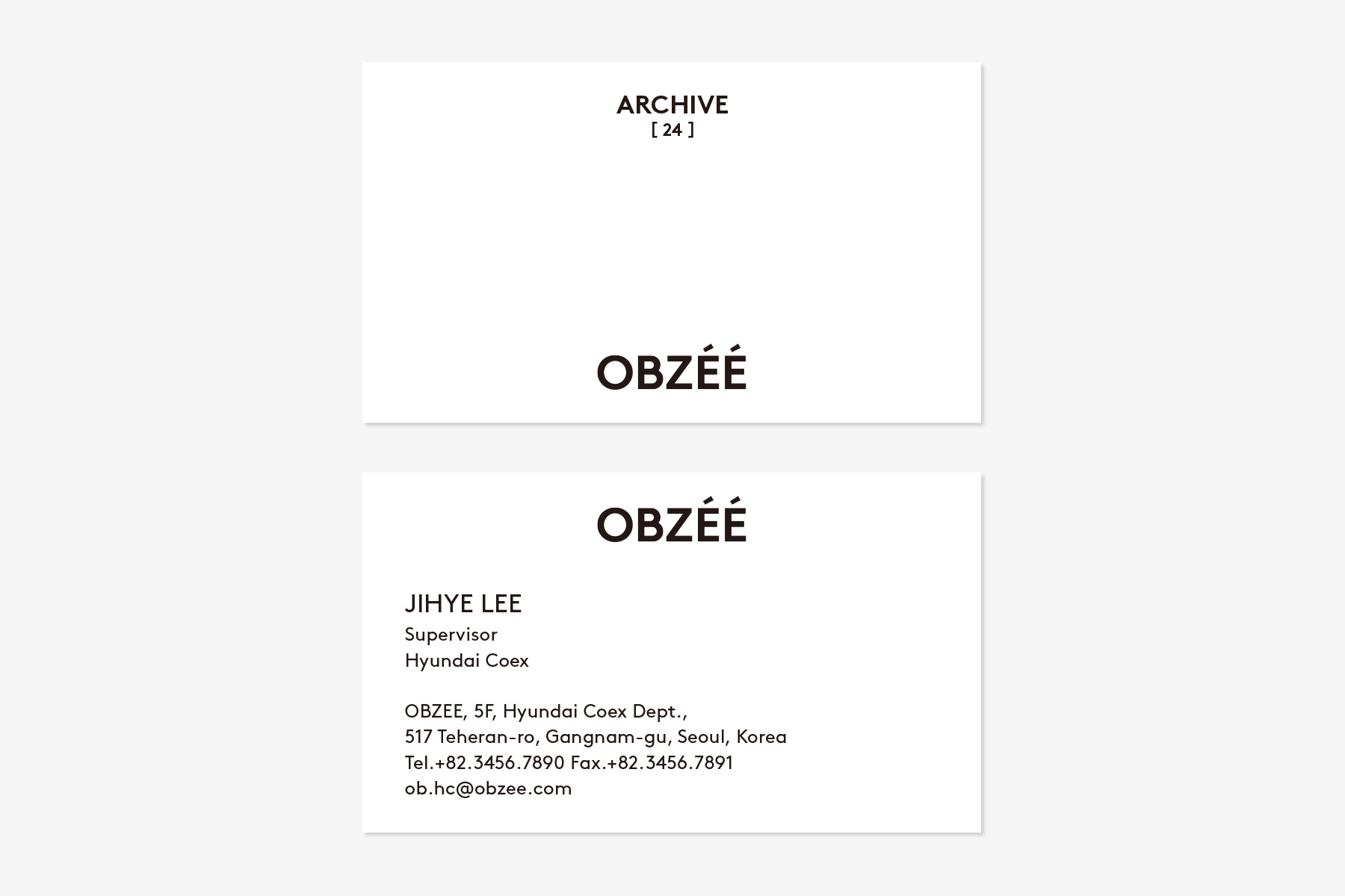 OBZEE brand identity - design studio d note
