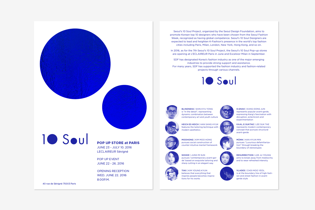 Seoul's 10 Soul identity - design studio d note