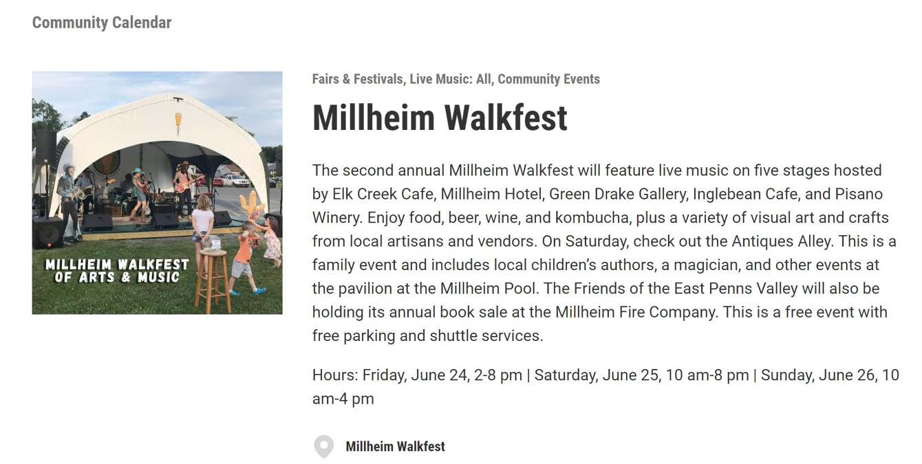 Millheim WalkFest 2022 - Sigrid Sharif