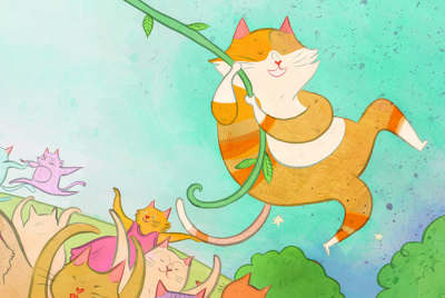 The Tip Tap Dancing Cat - Joanna Boyle Art