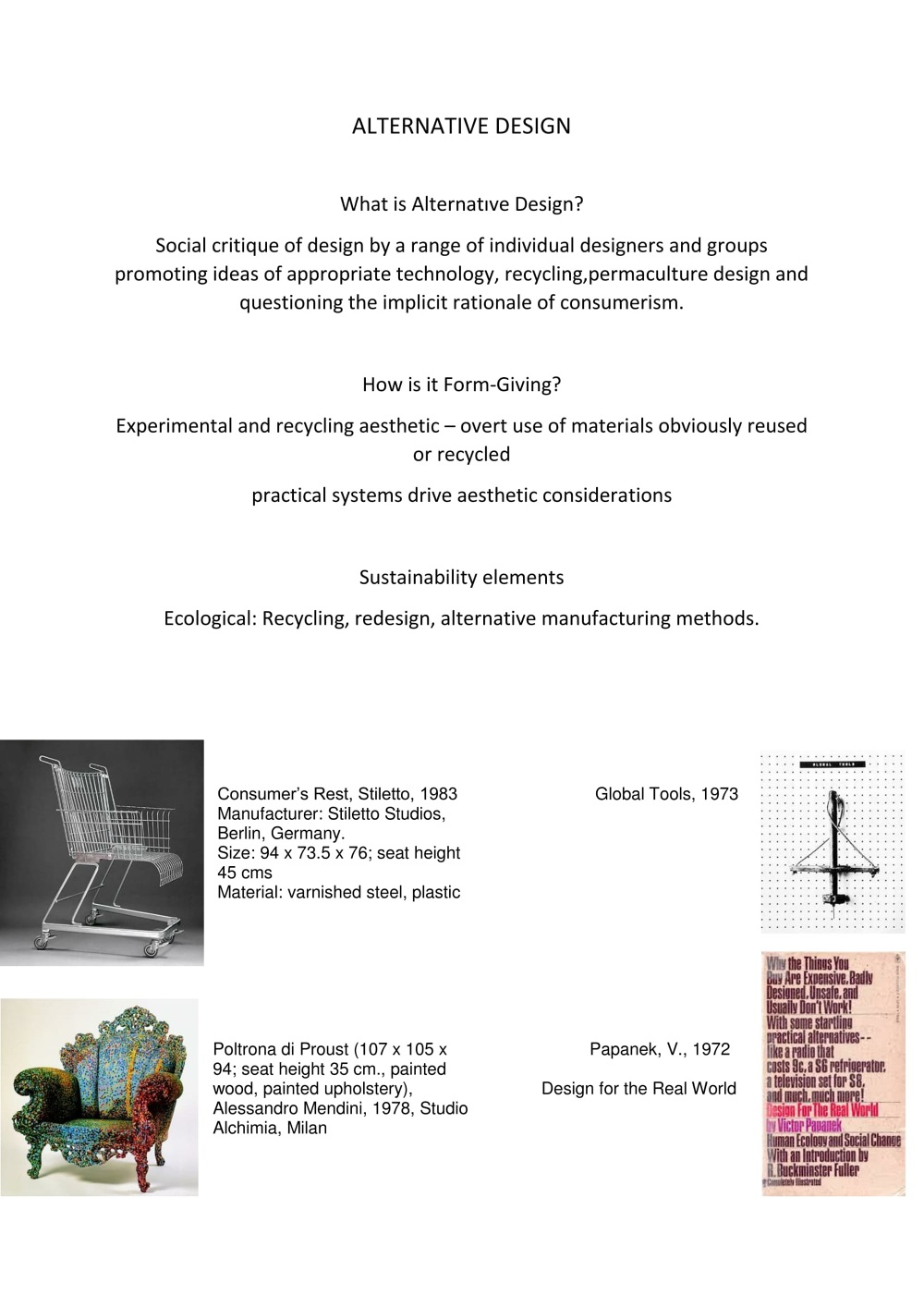 Alternative Design - History of Design