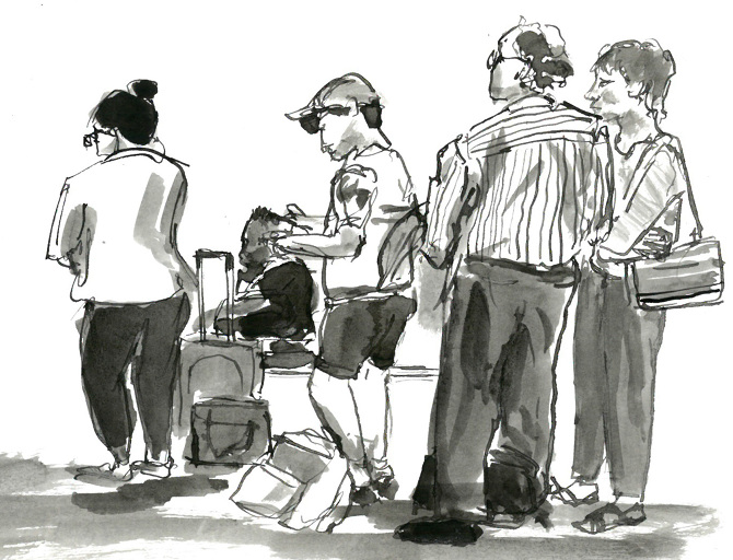 Observational drawing - People - Farah Iqbal Illustration