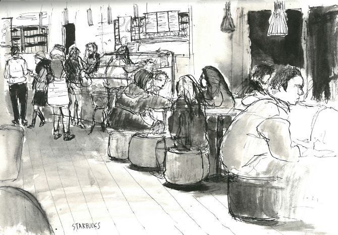 Observational drawing - People - Farah Iqbal Illustration