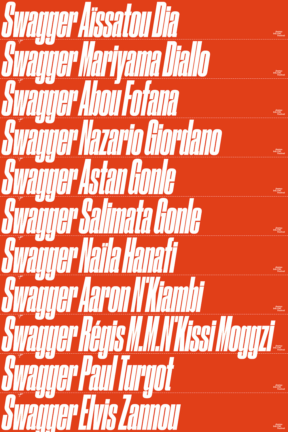 스웨거 Swagger - 100 films 100 posters