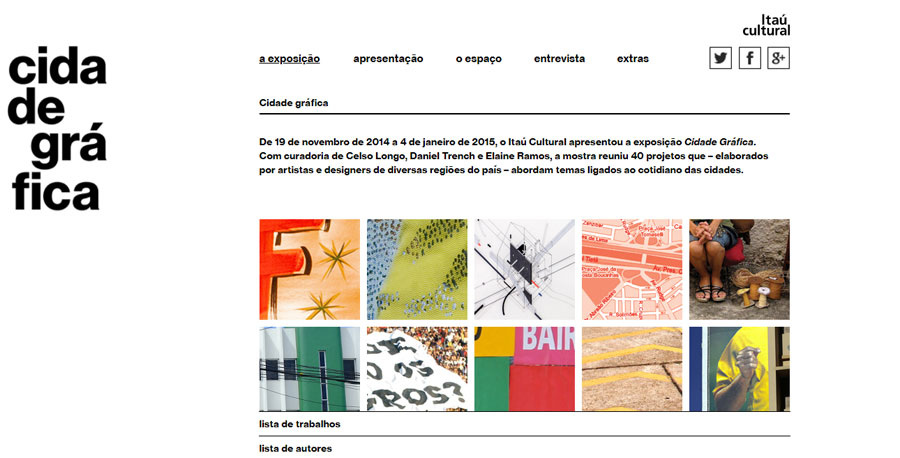 Cidade Gráfica (site) - Maria Clara Matos