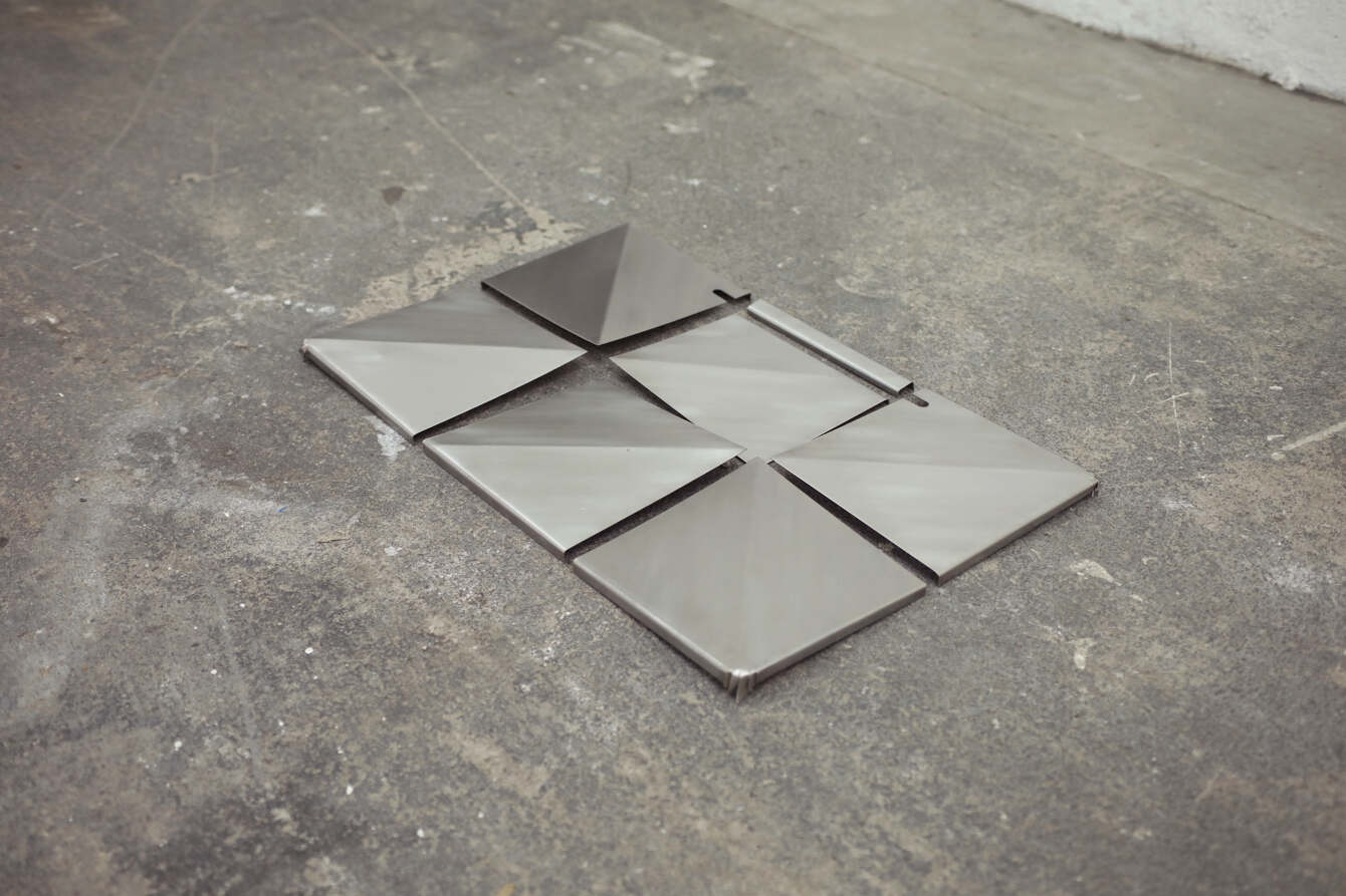 "Steel Model of Paper Copy of Desk Top with Pencil Groove" - Mira Dayal