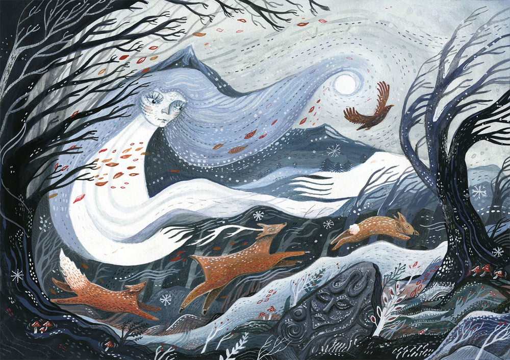 Beira - The Great Goddess of Winter - Scarlett Butters Illustration
