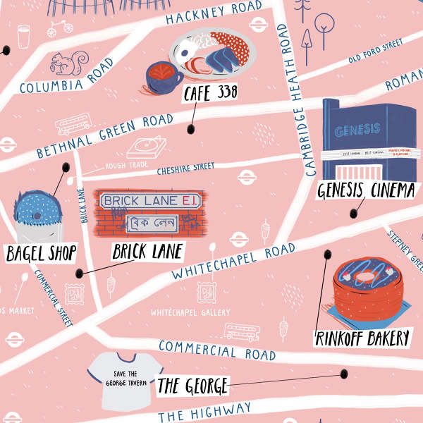 East End of London - Diana Mora Illustration