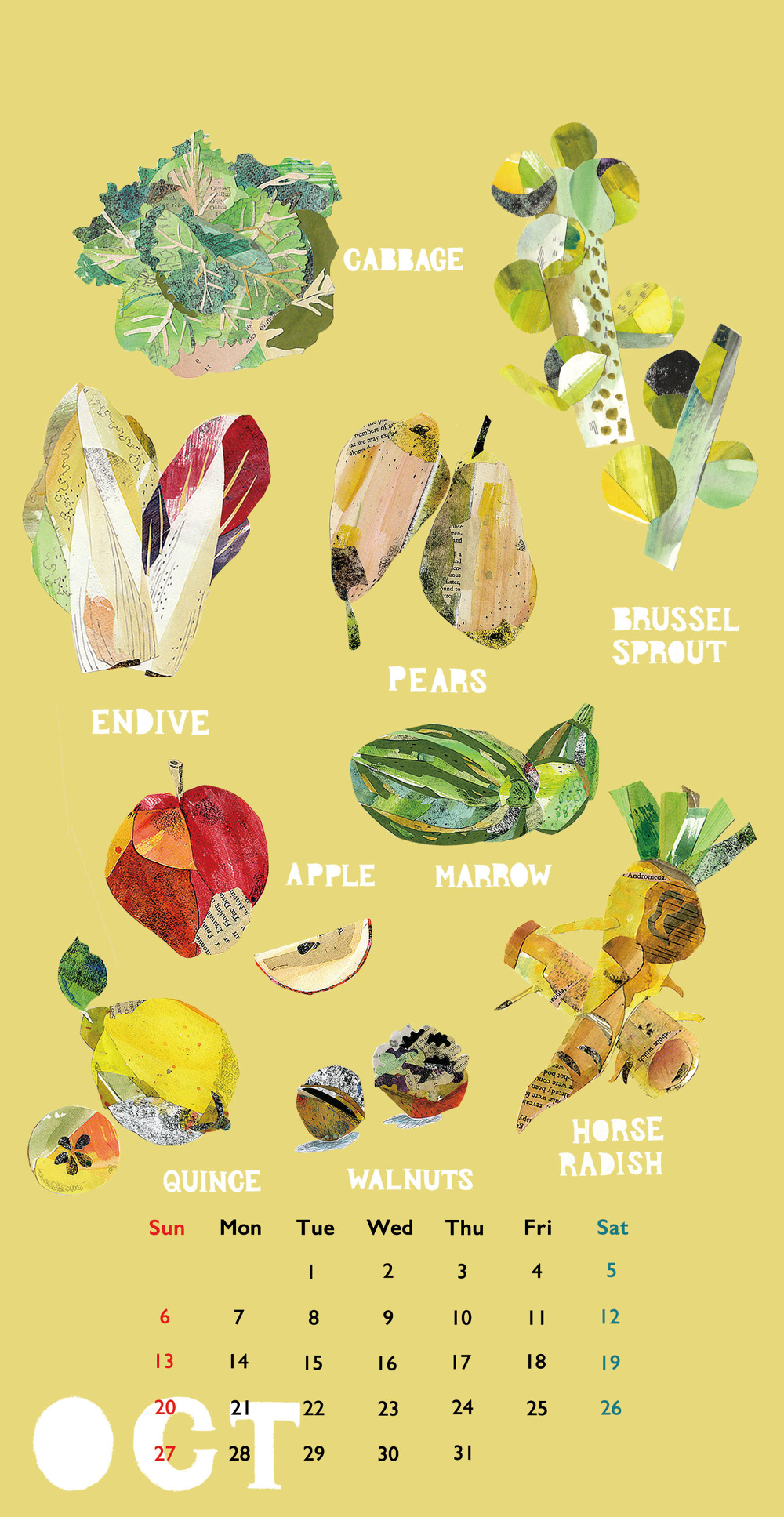 Seasonal Fruit and Vegetables Calendar - YING ILLUSTRATION