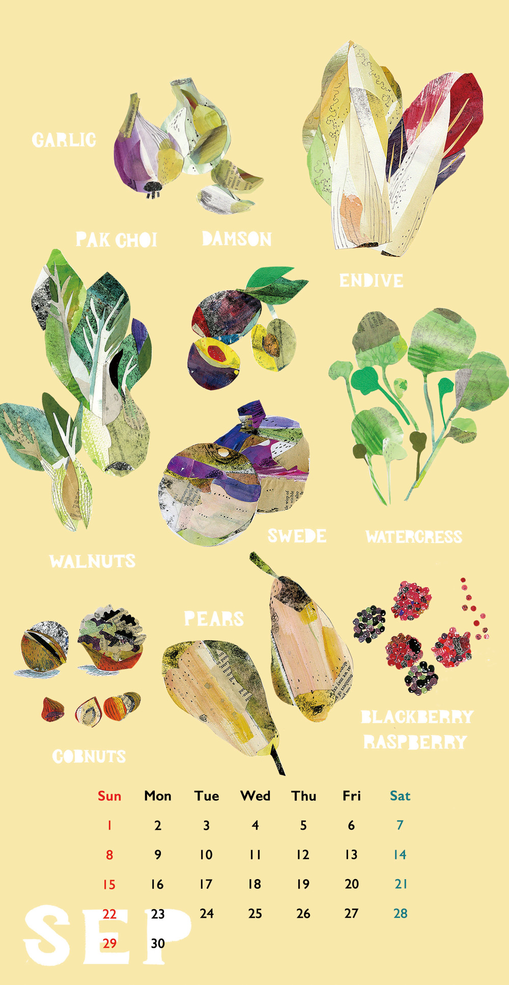 Seasonal Fruit and Vegetables Calendar - YING ILLUSTRATION