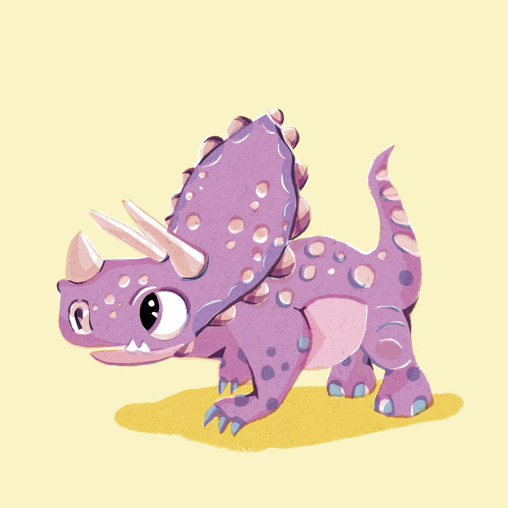 Dinosaur illustration for Dentist Clinic - YING ILLUSTRATION