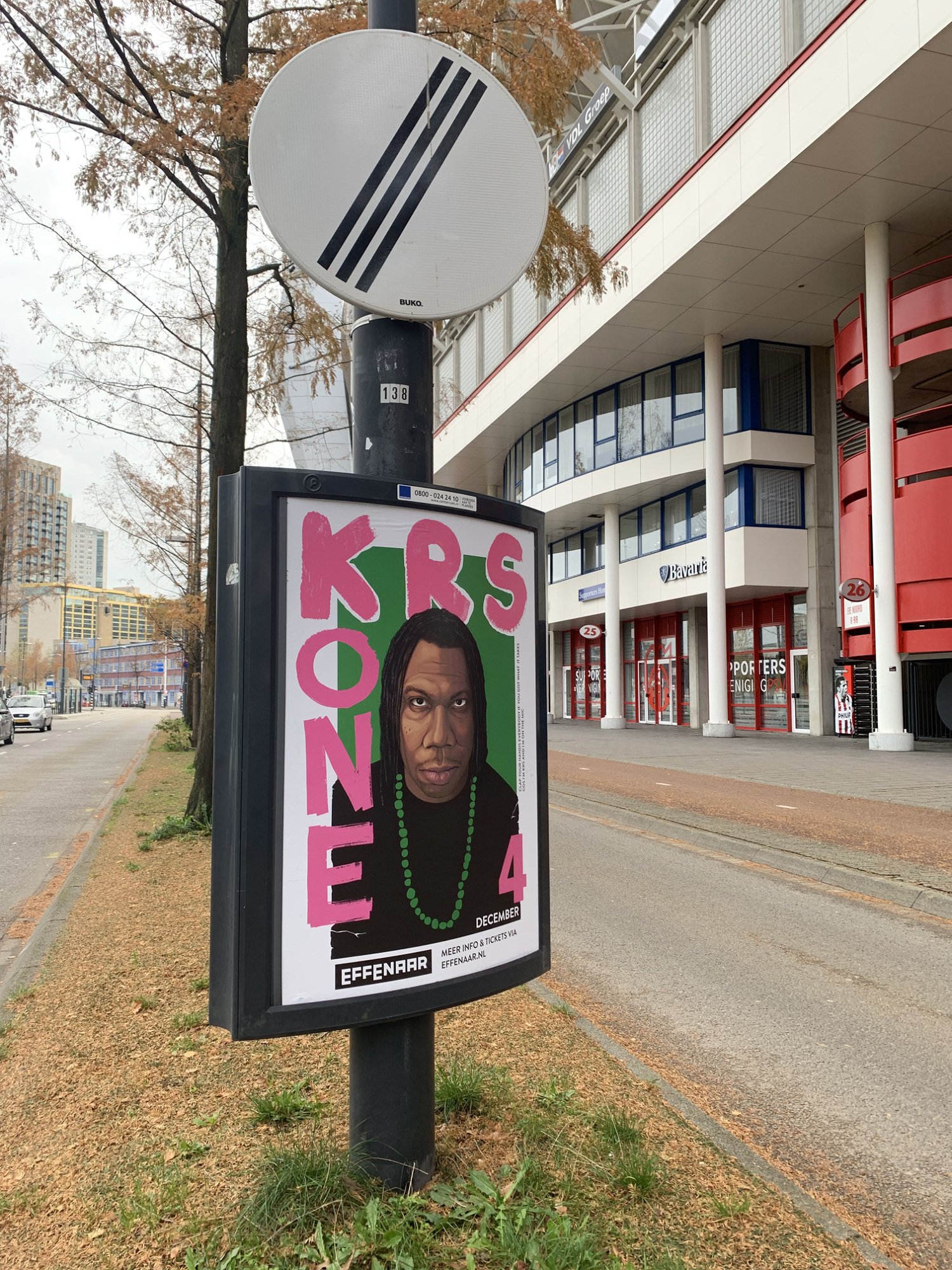 Poster design effenaar krs-one voor de Effenaar - club studio