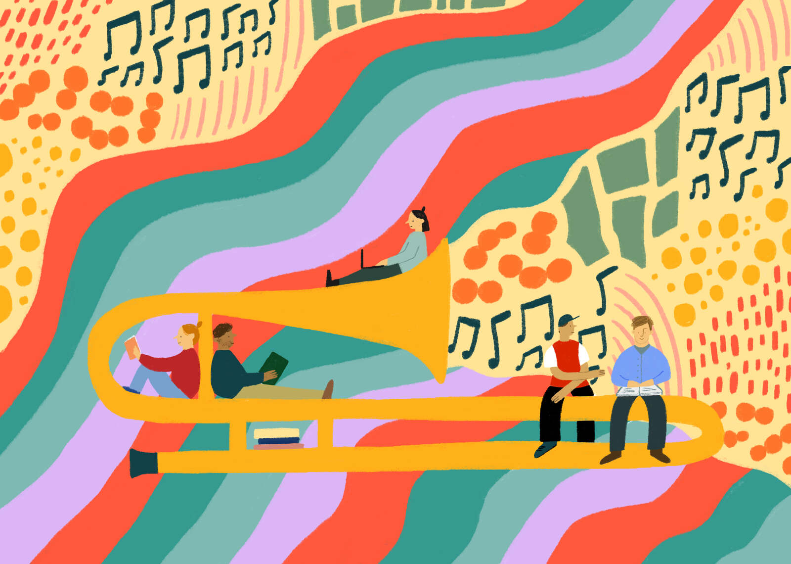 Study Sounds, Podium (Hogeschool Utrecht) - Eline Veldhuisen | Illustrator