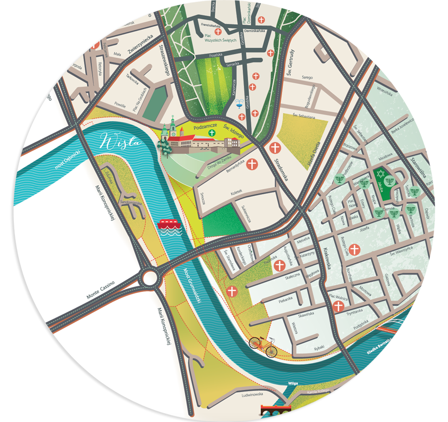 mapa krakowa - joannaroman