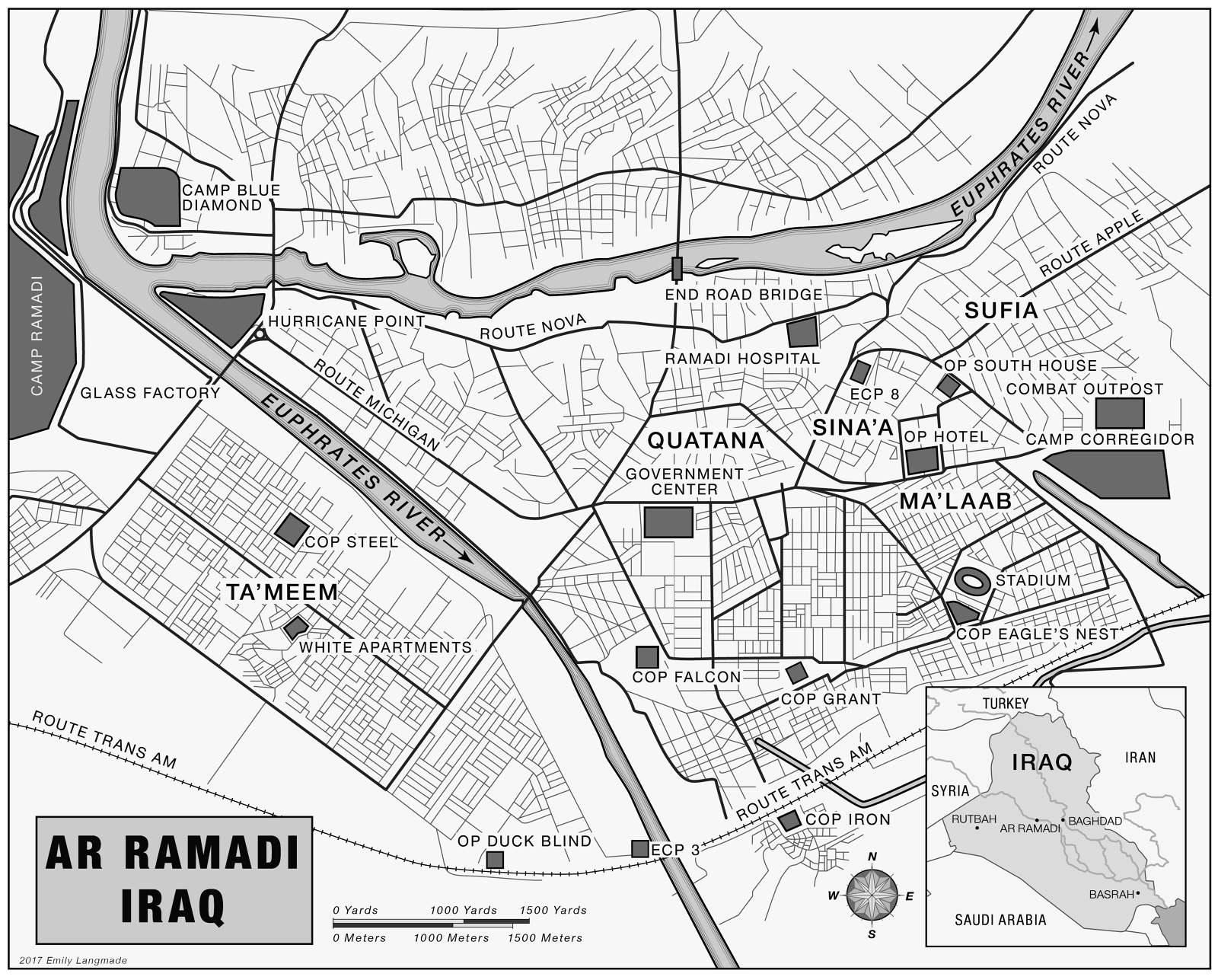 Echo in Ramadi - Maps by Emily Langmade