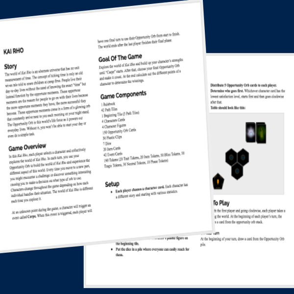 Kai Rho - Jarret Lin MDP Portfolio