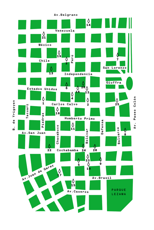 Mapa de San Telmo - Jardines de San Telmo