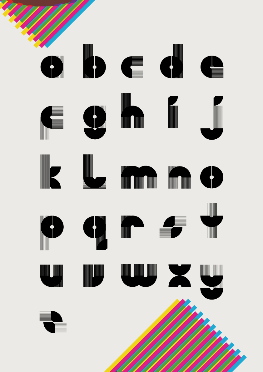Modular typeface - KIERAN LINTOTT