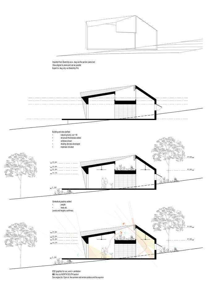 Massing, Sections + Shadow Diagrams - Frankie