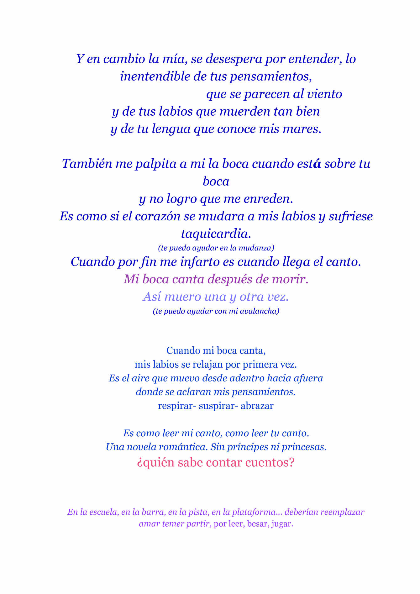 ¿cómo leer los labios y los pensamientos? - ¿cómo coreografiar un texto ...