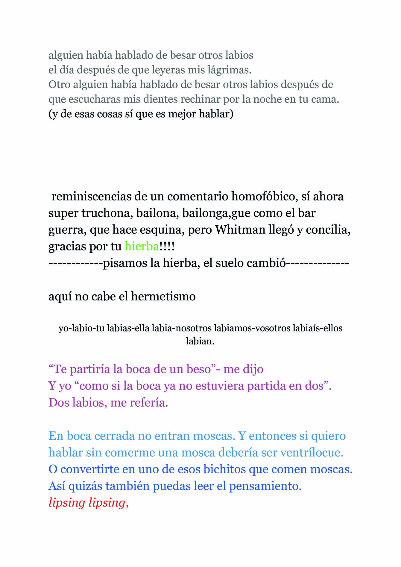 ¿cómo leer los labios y los pensamientos? - ¿cómo coreografiar un texto ...