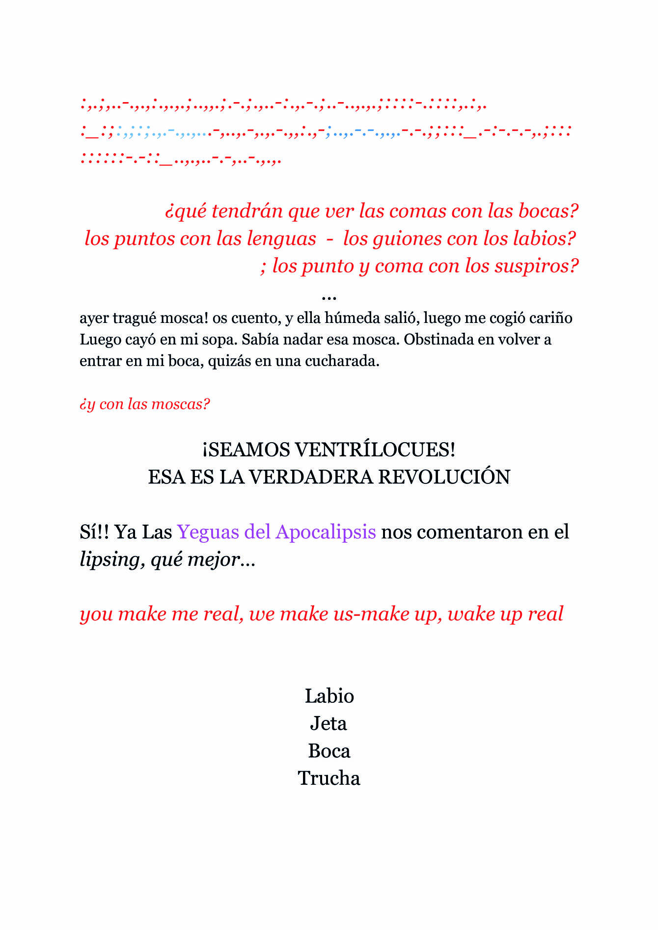 ¿cómo leer los labios y los pensamientos? - ¿cómo coreografiar un texto ...