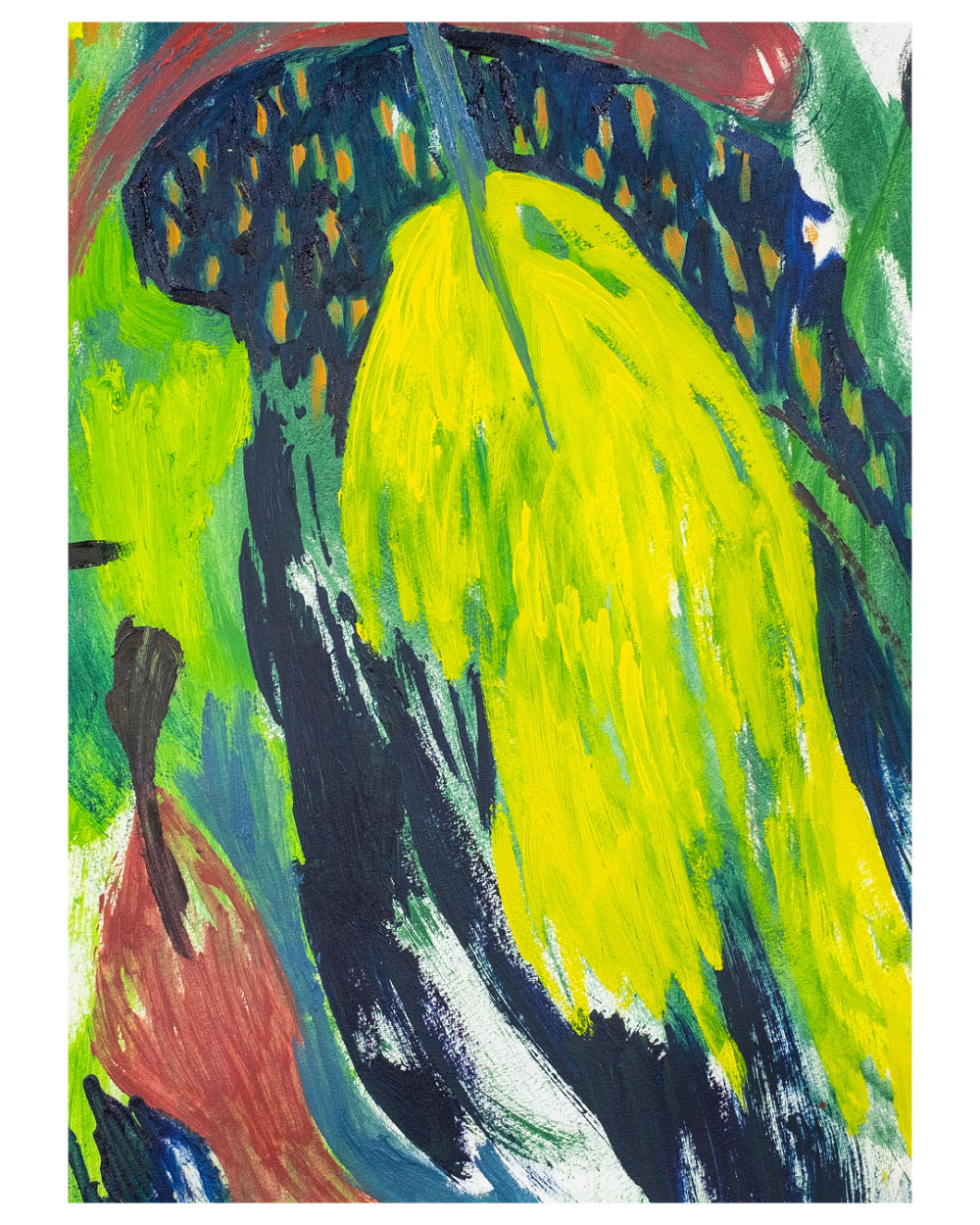 River Landscape with Reclining Red Figure - Inês Miguel Oliveira