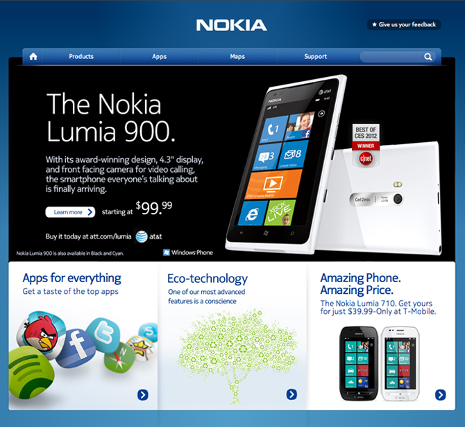 Nokia Earth Day Website Design - Leslie Rubin