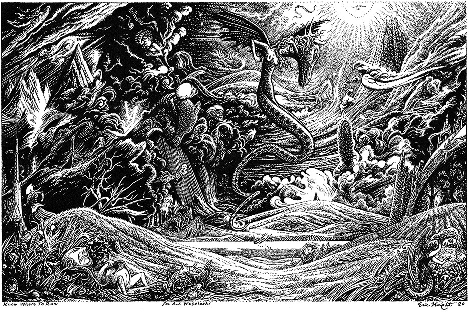 Eric Knight : Pen & Ink and Collage