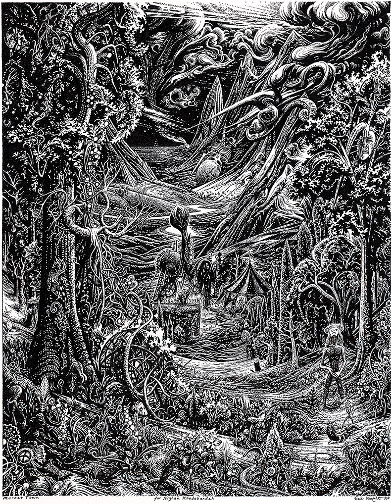 Eric Knight : Pen & Ink and Collage