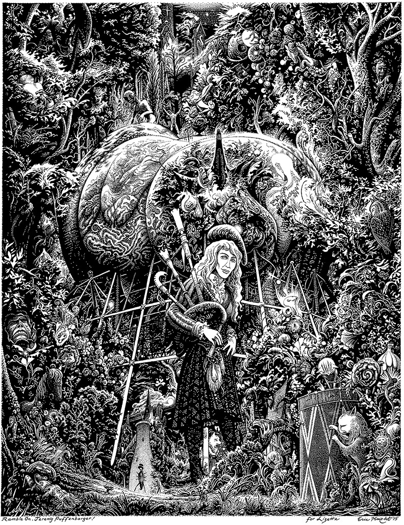 Eric Knight : Pen & Ink and Collage