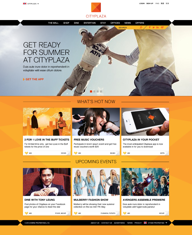 Shopping mall web concept - Onion Creative