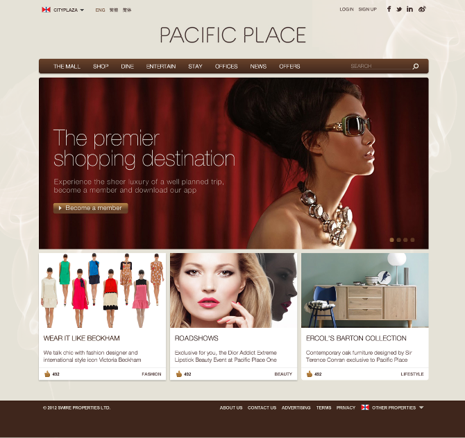 Shopping mall web concept - Onion Creative