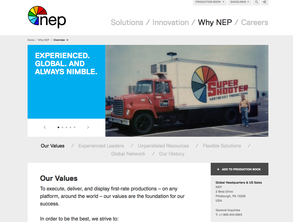 NEP Broadcasting (Branding) - Copywriter