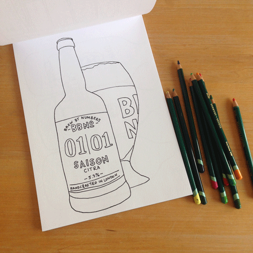 Craft Beer Colouring Book - elliedraws