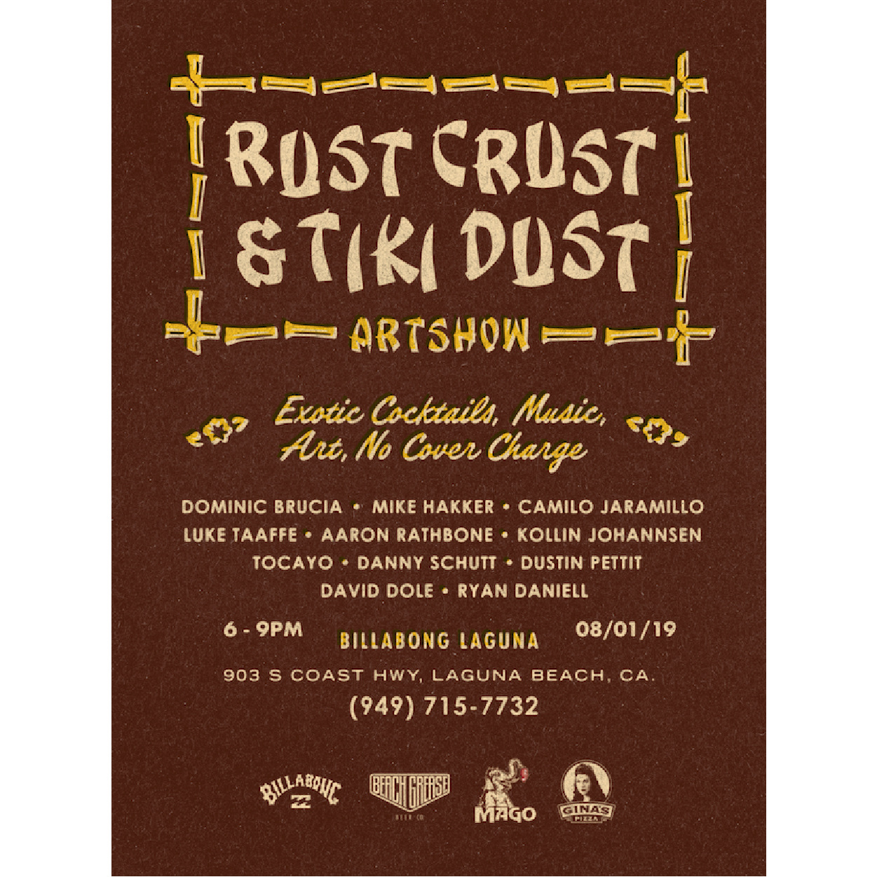 Rust Crust and Tiki Dust - poison graphic design