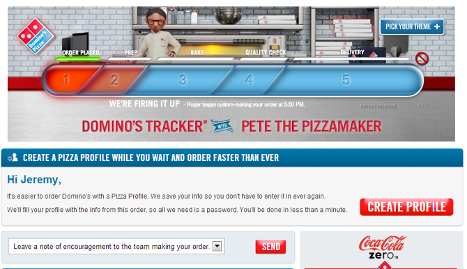 Domino's : Pizza Tracker - Stephen Dalton, copywriter