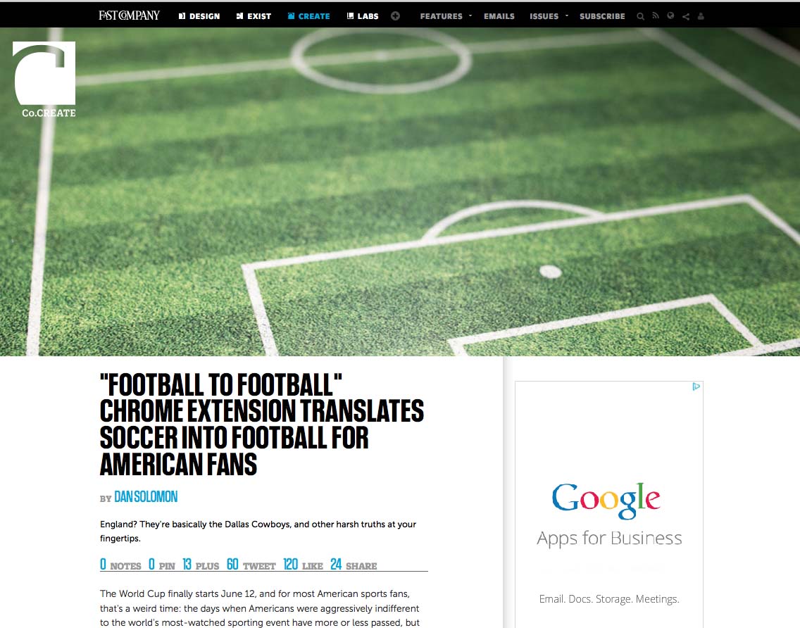 The Football To Football Translator - Stephen Dalton, copywriter
