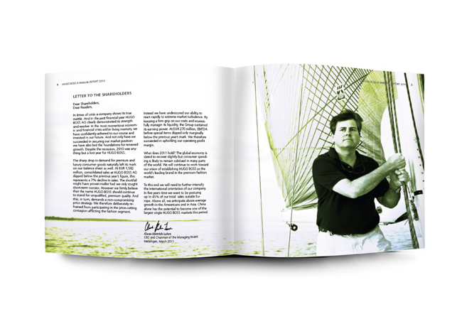 Hugo Boss Annual Report - Kelley Reece Design