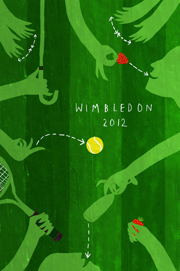 Wimbledon Poster 2012 - Lorna Scobie Illustration