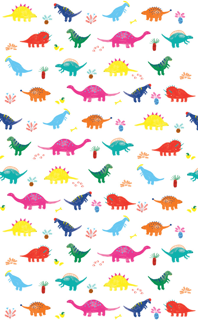 Dinosaur pattern - Lorna Scobie Illustration