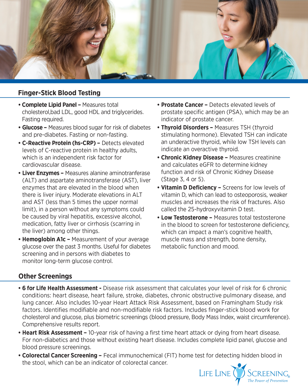 Life Line Screening Sellsheet - Maren Trindl Designs