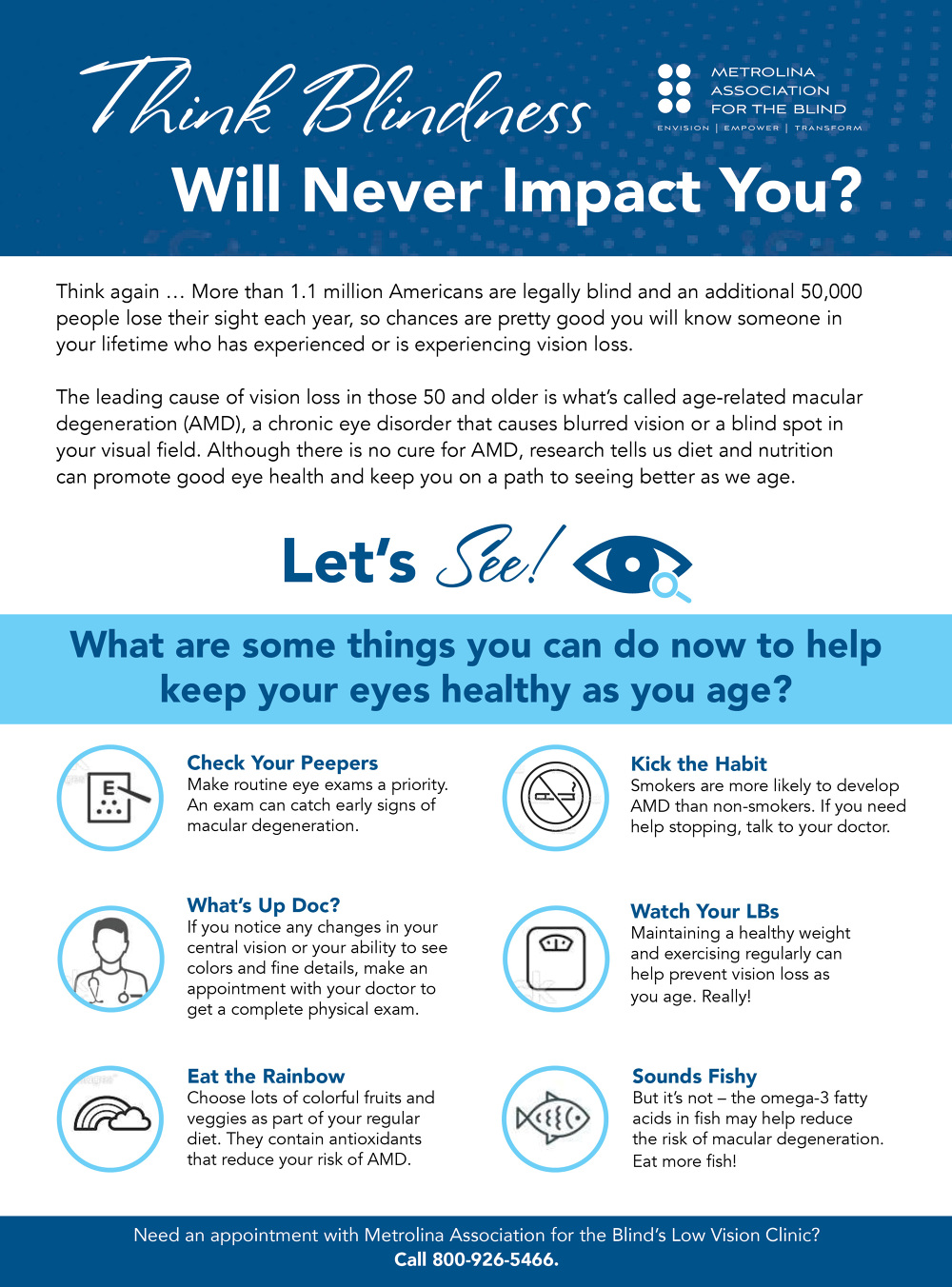 Metrolina Association for the Blind Infographic - Maren Trindl Designs