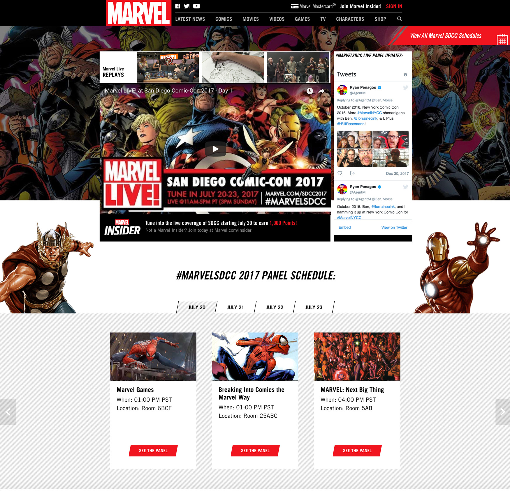 MARVEL COMIC-CON WEBSITE - elvira