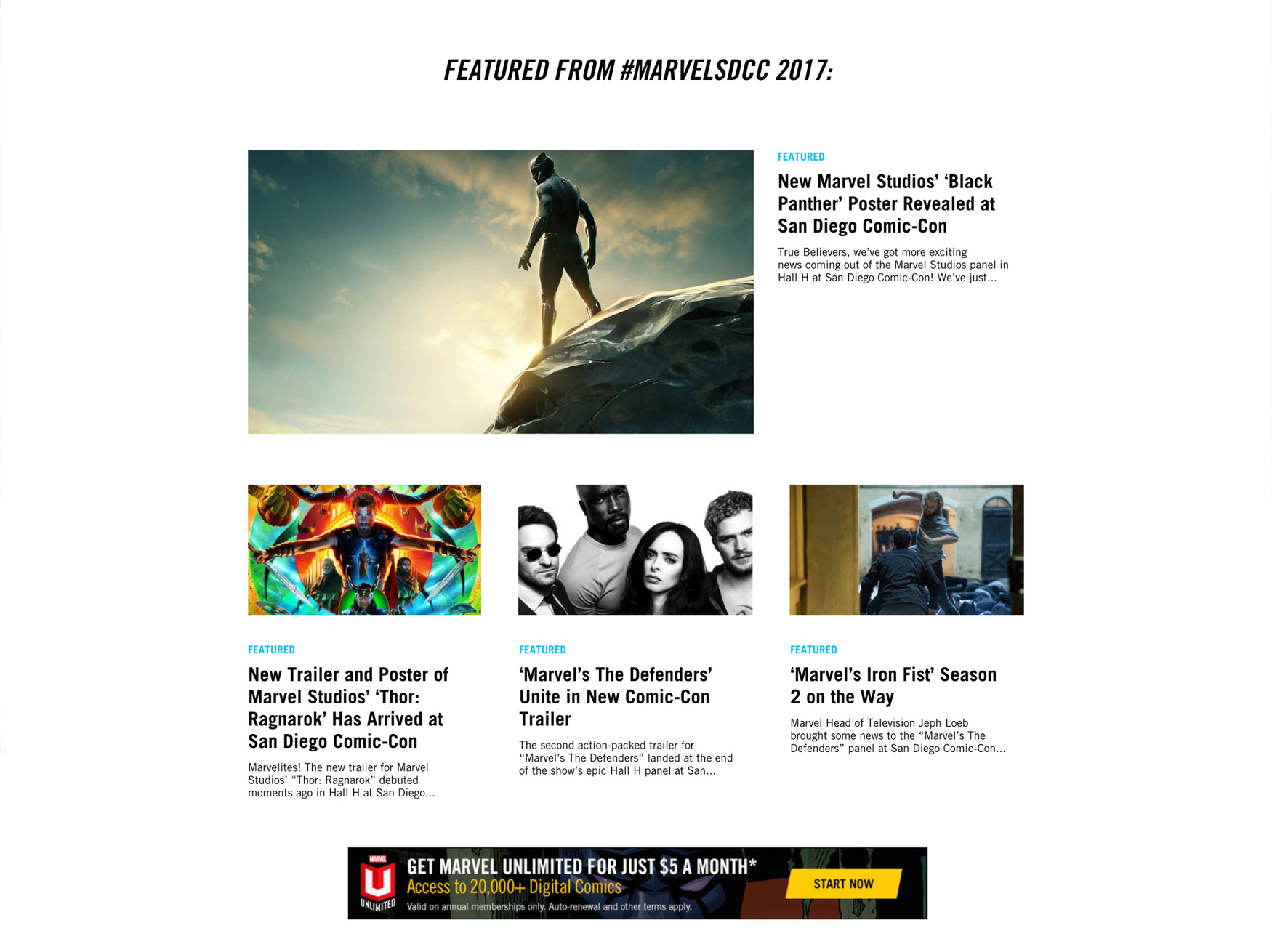 MARVEL COMIC-CON WEBSITE - elvira