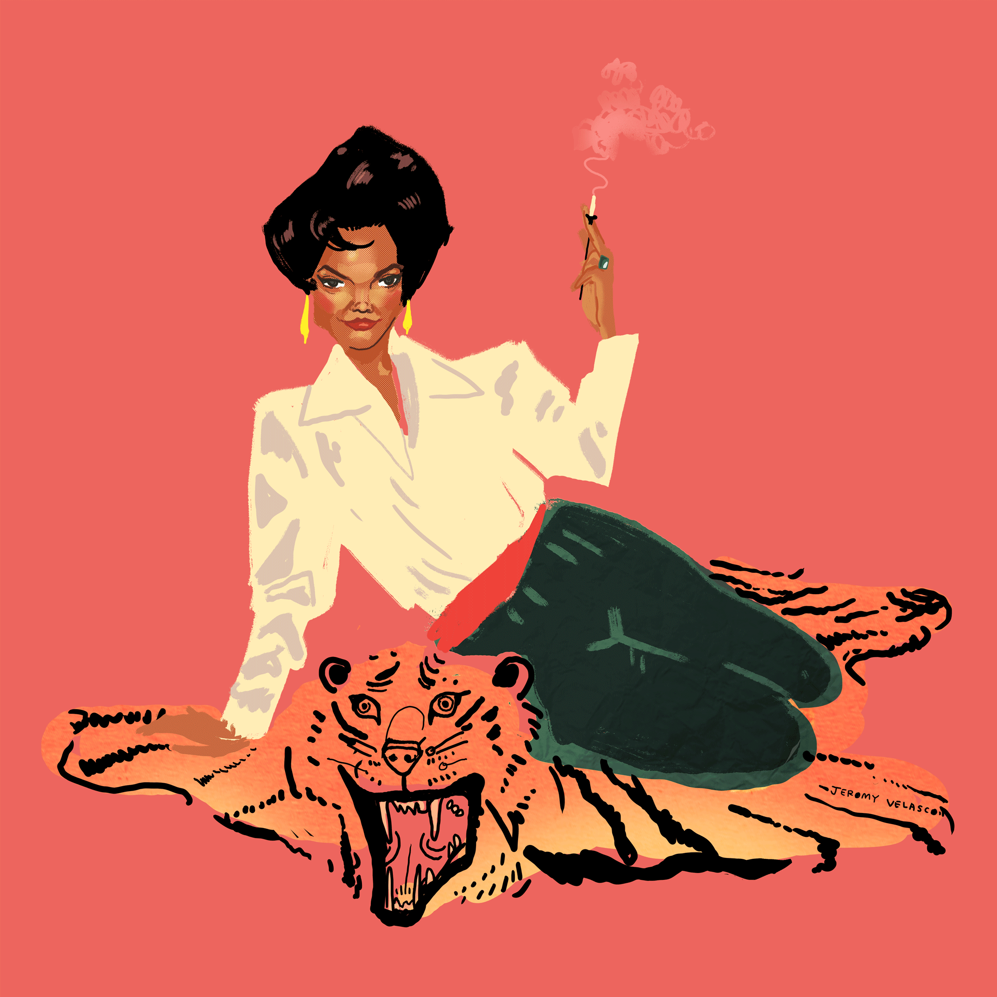 Happy Birthday Eartha Kitt Jeromy Velasco Illustration