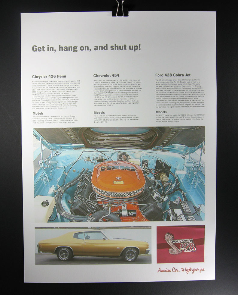 MUSCLE CAR POSTERS - Circle Pit