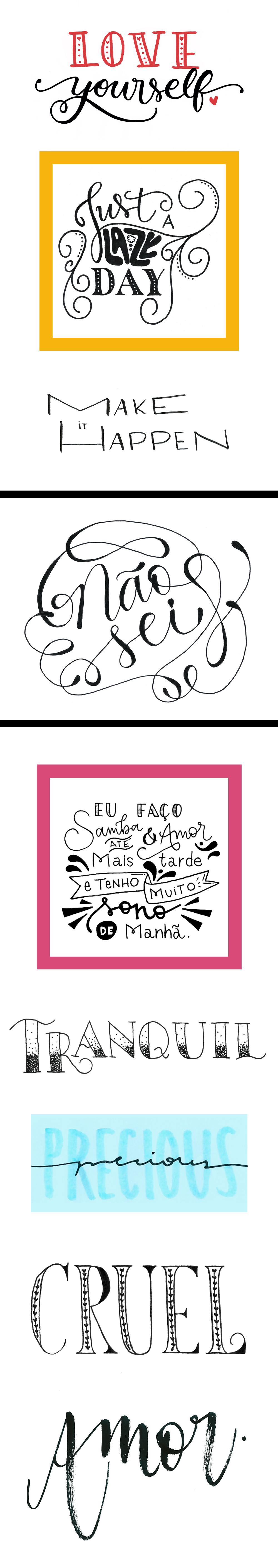 Lettering + illustration - natália durães . graphic design