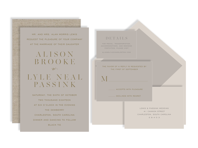 ALI & LYLE WEDDING INVITES - Southern Swiss